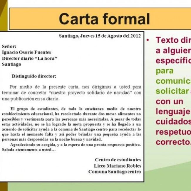 Formato De Carta Formal Con Cc Carta De Presentación Para Un Puesto